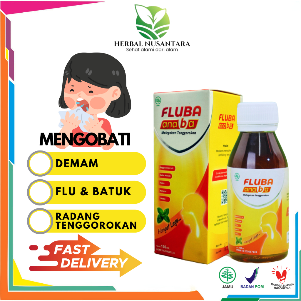 Jual MADU FLUBA ANABA Obat Batuk Pilek Anak Paling Ampuh 130ML Atasi ...