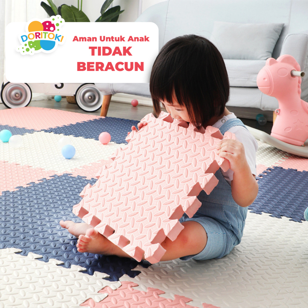Jual Doritoki 60x60cm Matras Puzzle PE Karpet Puzzle Anak Playmate Bayi ...