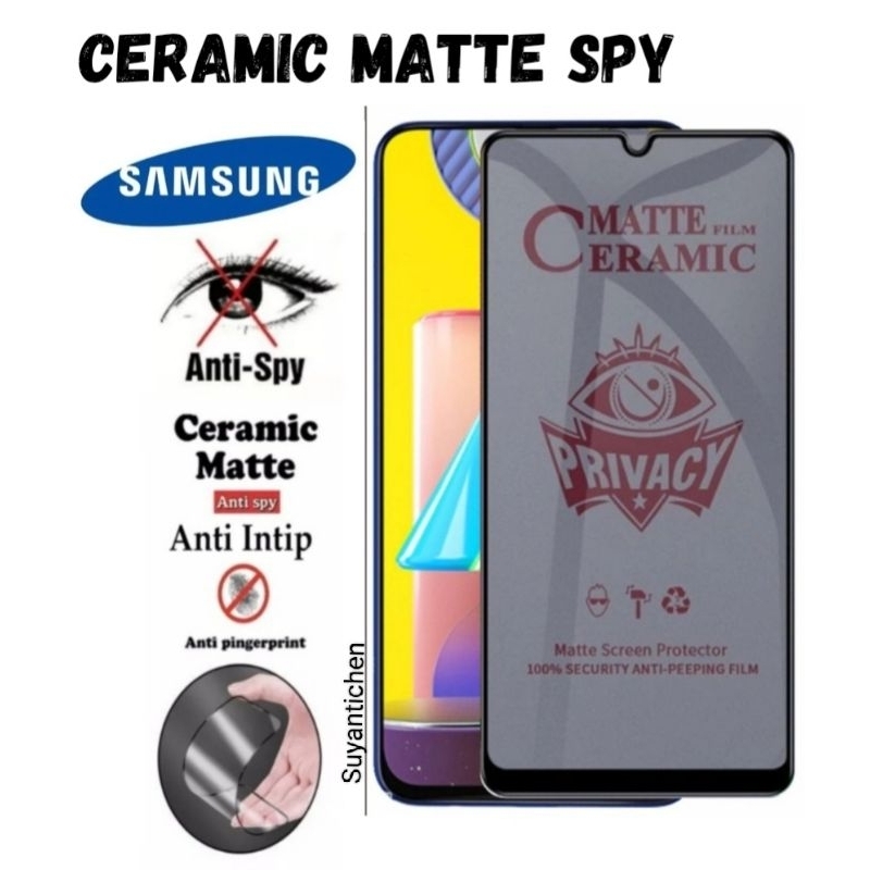 Jual Tempered Glass Anti Spy Ceramic Samsung Galaxy A20 A30 A30s A50 A50s A70 M21 Prime F12 F23 ...
