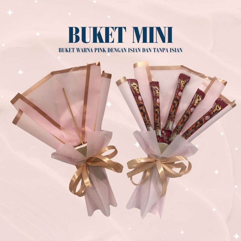 Jual BUKET MINI KOSONG DAN ISI SNACK KERTAS PINK | Shopee Indonesia