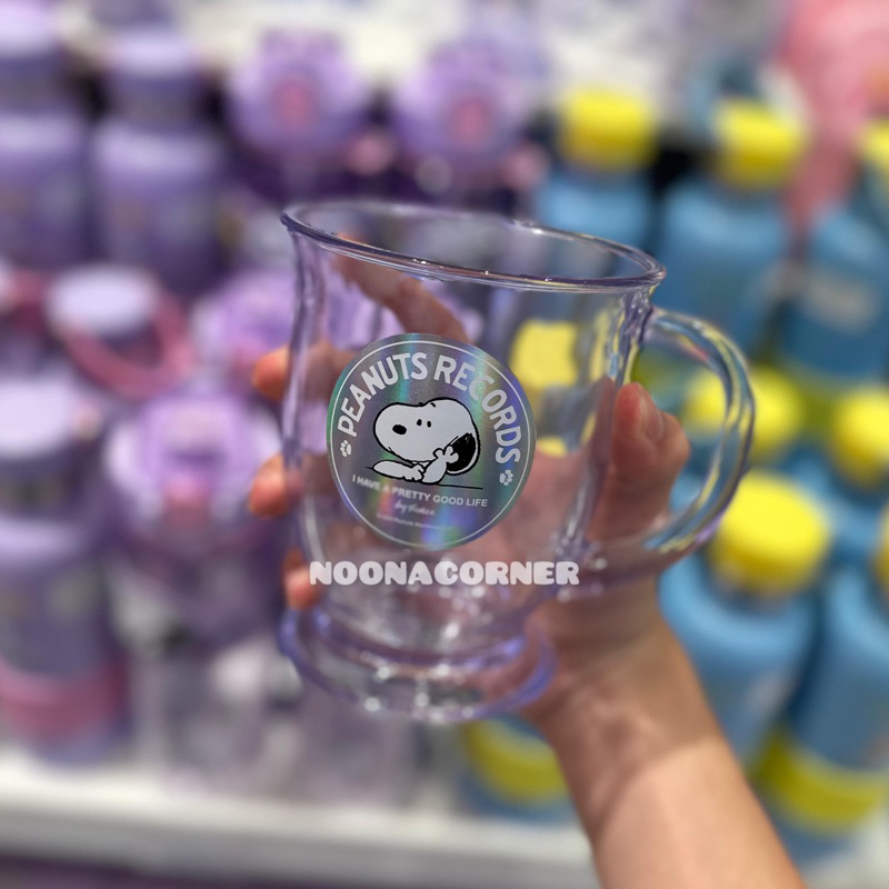 Jual Miniso x Peanuts ‼️ Gelas Kaca (400ml) Peanuts Record Snoopy Collections | Shopee Indonesia