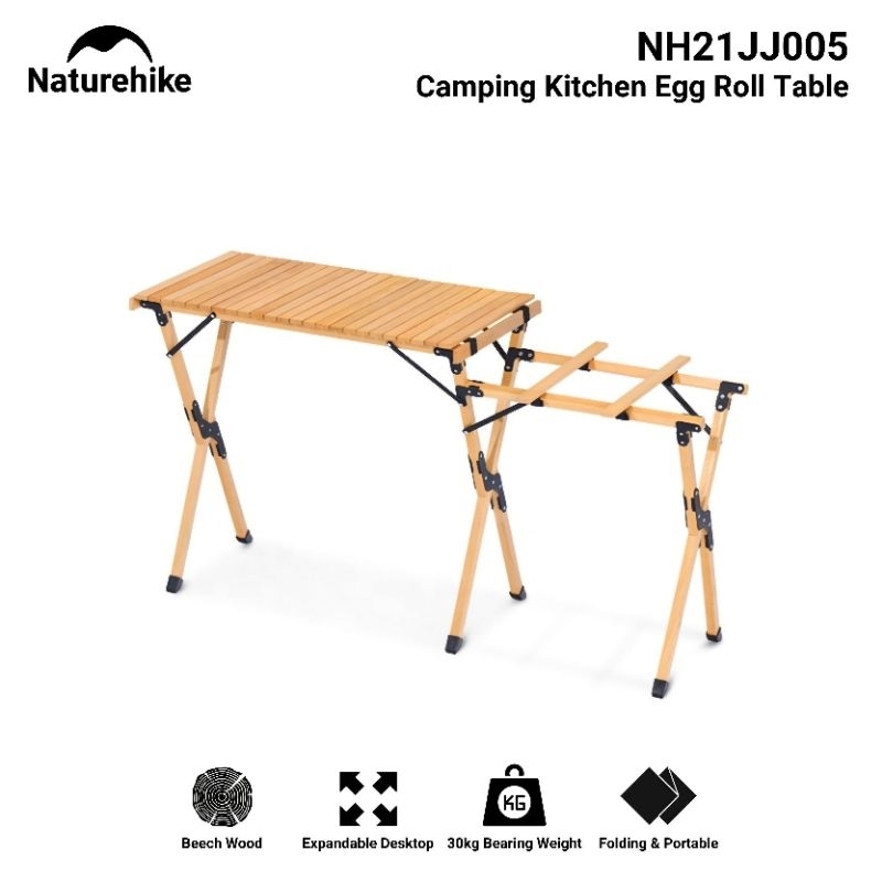Jual MEJA KAYU LIPAT NATUREHIKE NH21JJ005 OUTDOOR FOLDING PORTABLE ...