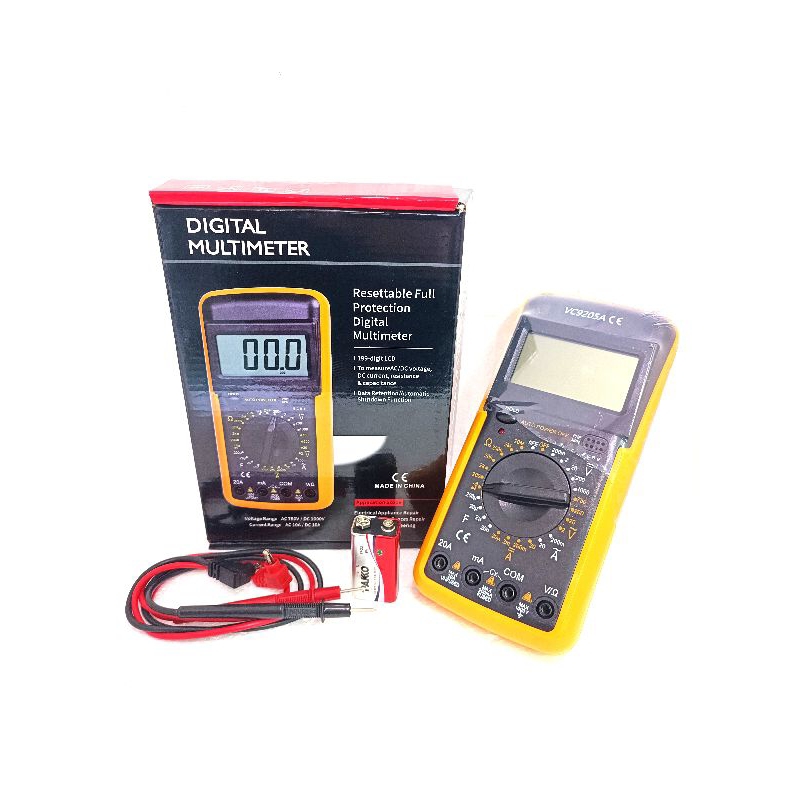 Jual MULTITESTER / AVOMETER / MULTIMETER DIGITAL VC9205A | Shopee Indonesia