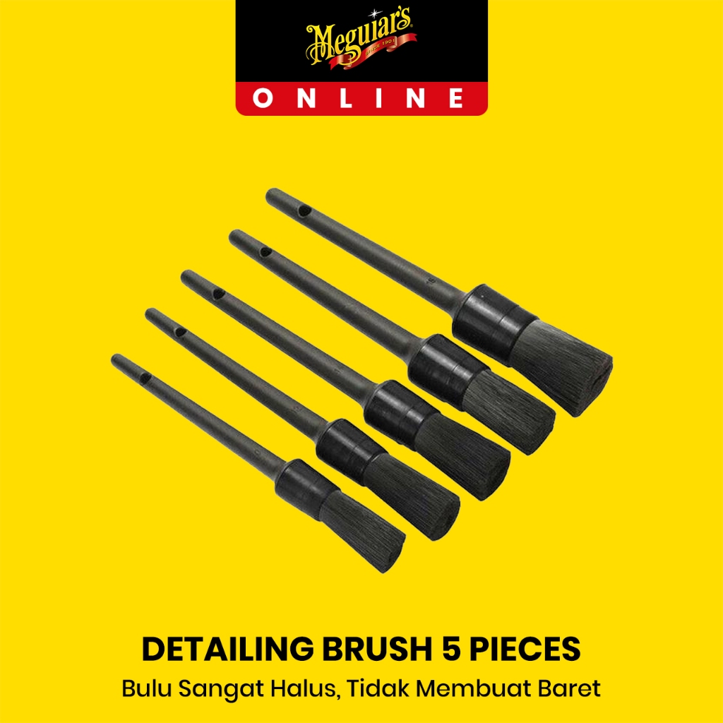 Jual Kuas Detailing HITAM MERAH 1 SET 5 Ukuran Brush Sikat Poles Mobil ...