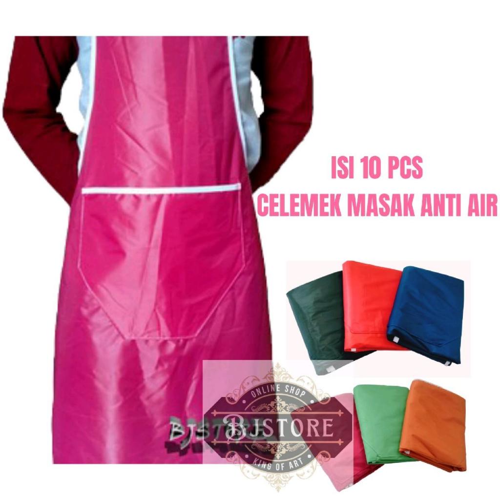 Jual Paket Hemat 10 pcs Celemek Masak Anti Air dan Minyak / Celemek ...