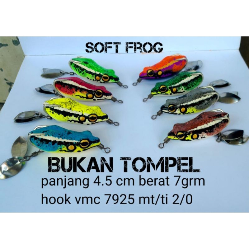 Jual Soft frog KATAK BUKAN TOMPEL ukuran 4.5cm berat 7grm VMC 7925 MT ...