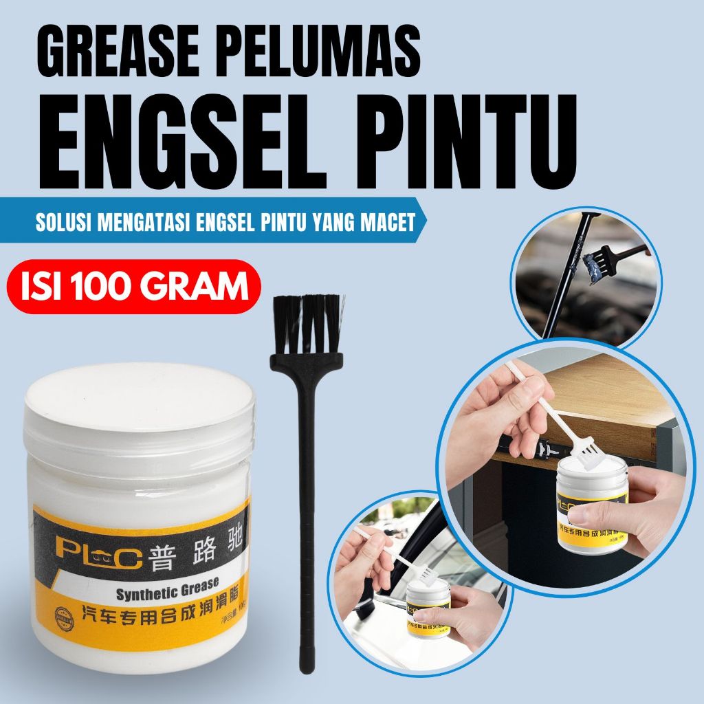 Jual Grease Gemuk Sintetis Warna Putih Untuk Pelumas Engsel Pintu Rel ...