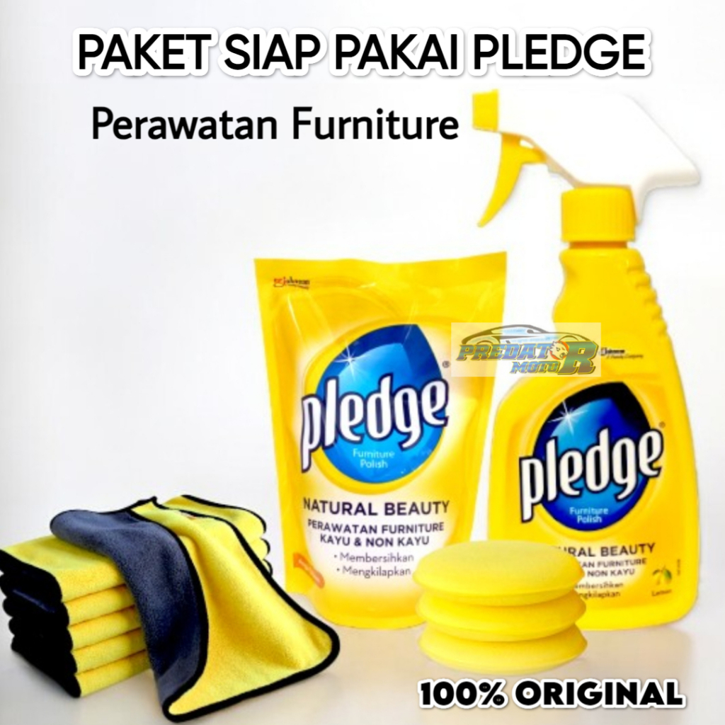 Jual Paket Siap Pakai Pledge 450ml Pembersih Kendaraan dan Furniture ...