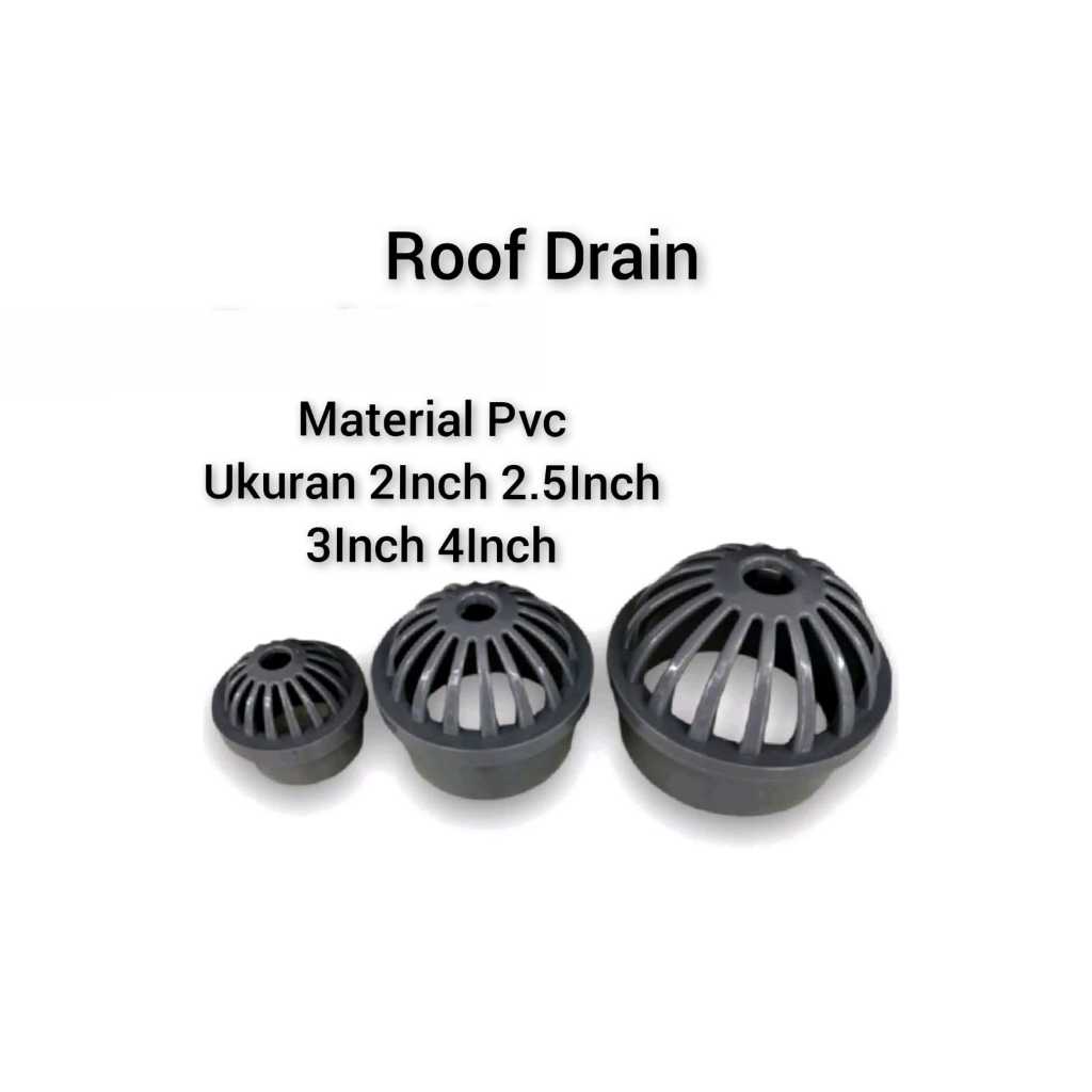 Jual Roof Drain Pvc 2 2.5 3 4 Inch Saringan Pembuangan Air Talang Dak ...