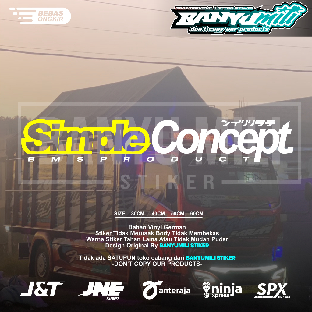 Jual Stiker truk kaca simpleconcept cutting variasi kaca mobil pickup ...