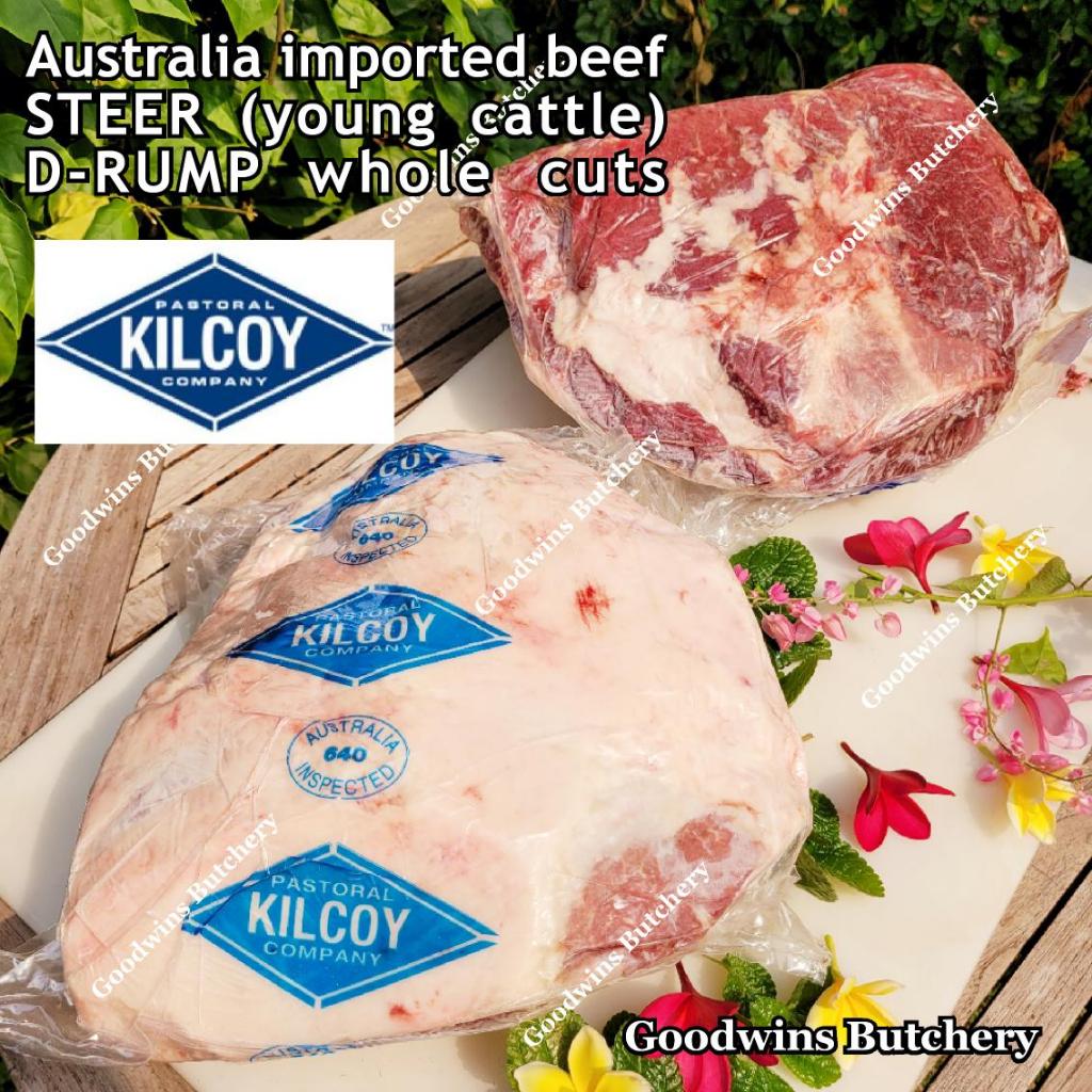 Jual 5.5kg beef D RUMP whole cuts aged-frozen Australia STEER young ...