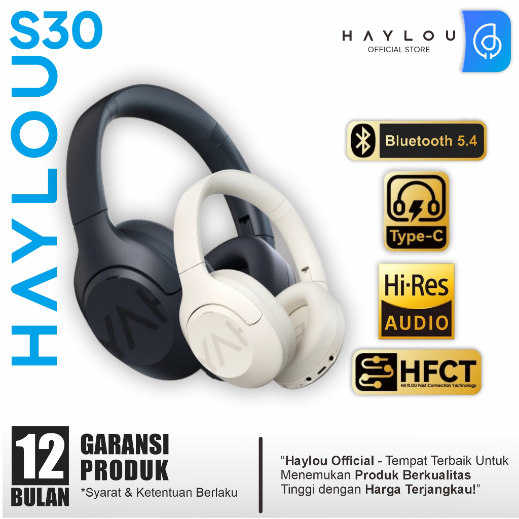 Jual Haylou S30 Headphone ANC murah Baterai Tahan 80jam | Shopee Indonesia