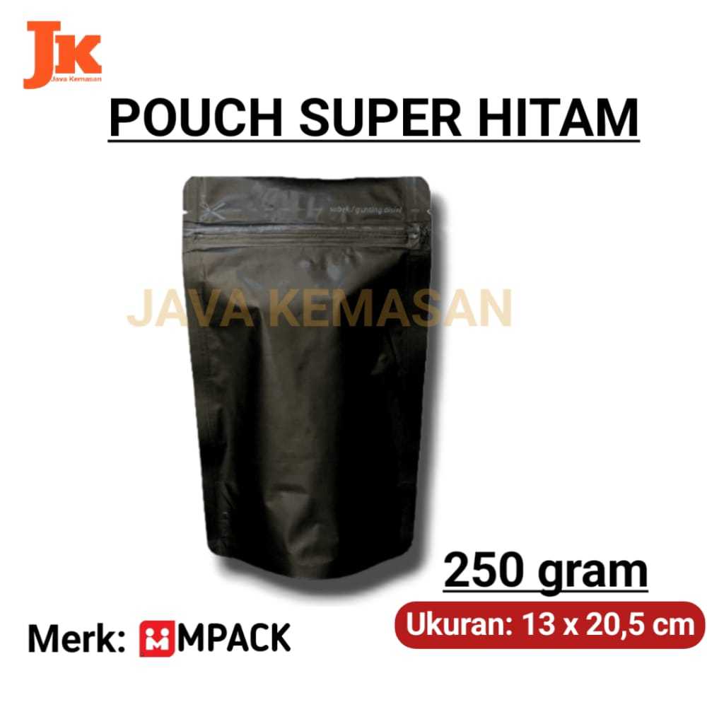 Jual MPACK 250Z STANDING POUCH HITAM 250Z FULL ALU FOIL WARNA HITAM ...