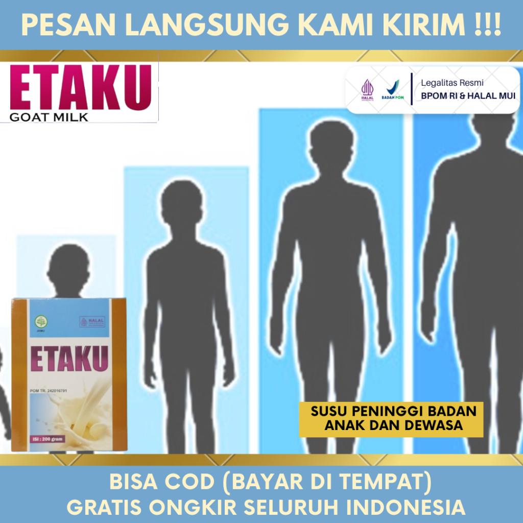 Jual Susu Etaku Solusi Untuk Tumbuh Tinggi Badan Anak, Penambah Tinggi ...