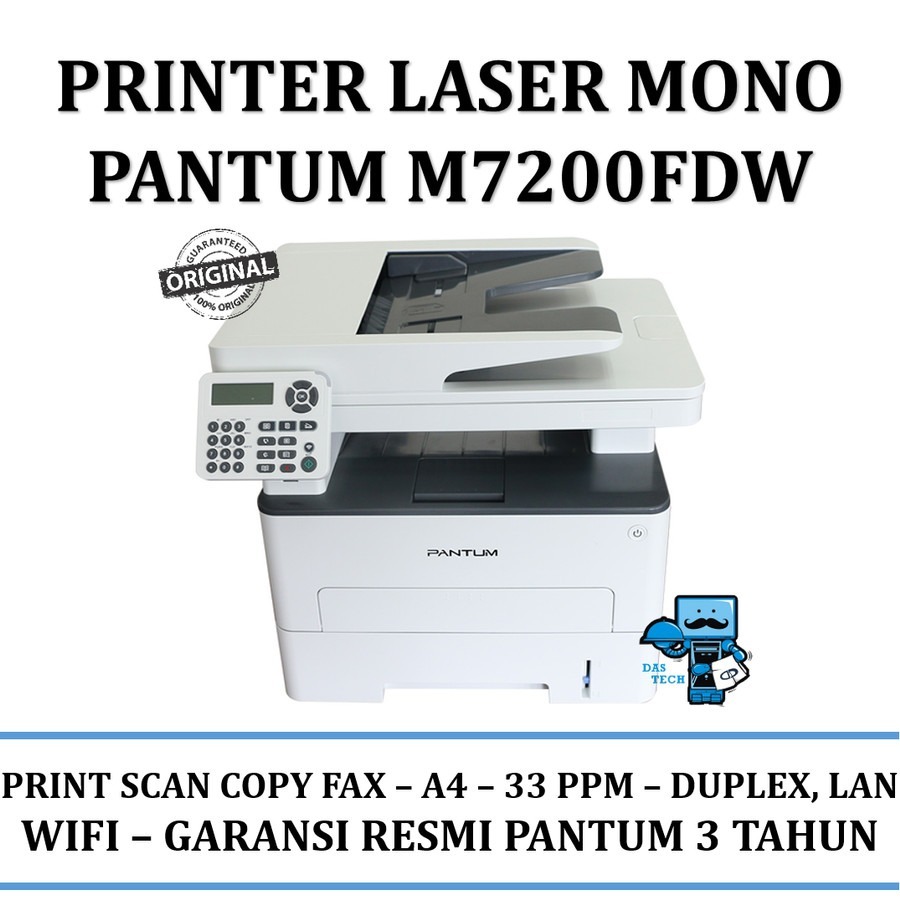Jual Printer PANTUM M7200FDW Mono Laser MULTIFUNCTION DUPLEX LAN FAX ...