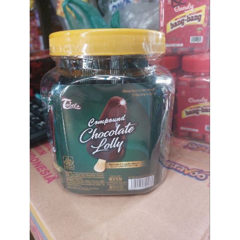 Jual Tobelo Chocolate Loly Cokelat Compound dengan Krispi Beras dan ...