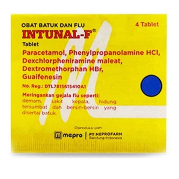 Jual INTUNAL F Isi 4 Tablet - Obat Batuk Pilek | Shopee Indonesia