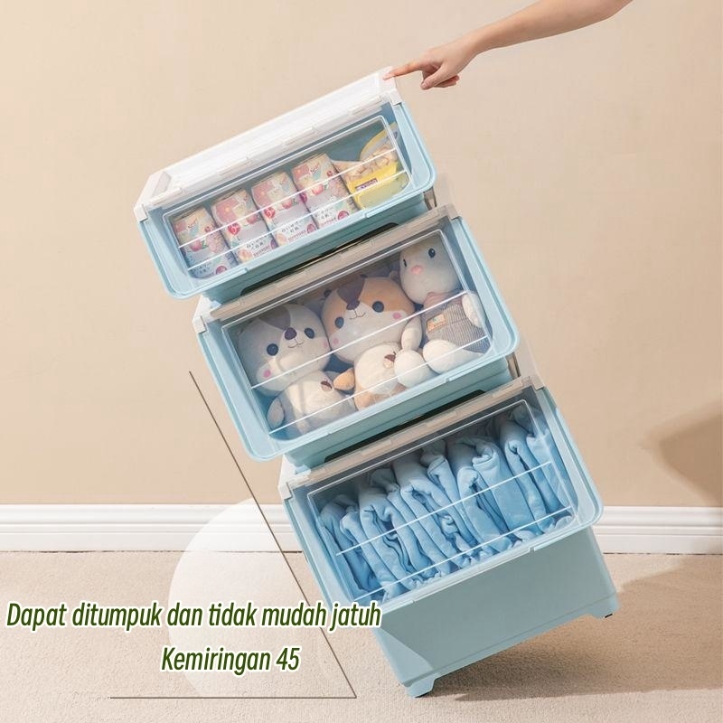 Jual ABC BEAR Olymplast Stroge box Container Box Double Open Lid box ...