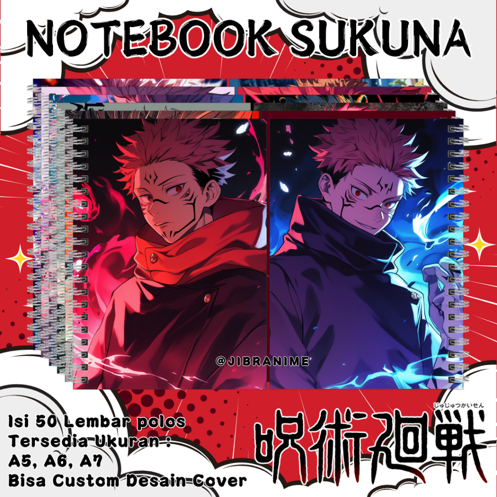 Jual Note Book Sukuna Itadori Jujutsu Kaisen / Notebook Sukuna Itadori ...