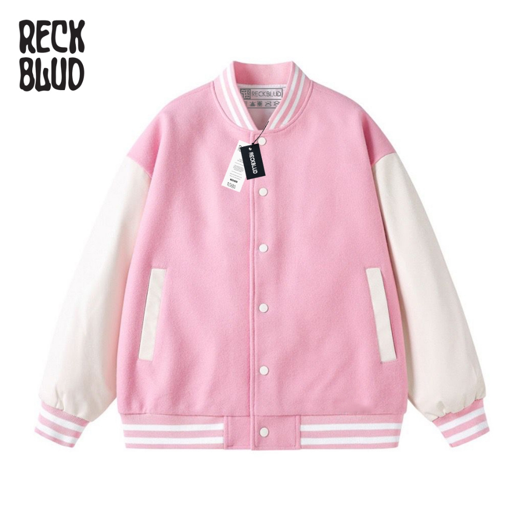 Jual Reckblud - Jaket Varsity Baseball Kancing Polos Keren Unisex ...
