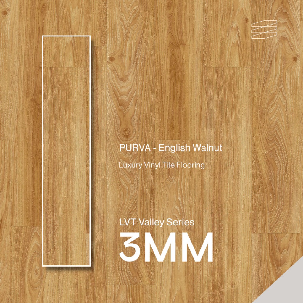Jual Purva LVT 3 MM Valley Series - English Walnut (LVT Flooring ...