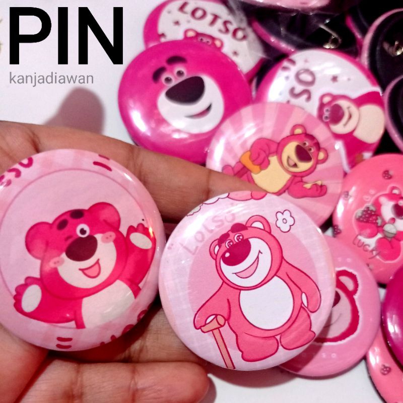 Jual Pin Lotso Toy Story Custom Carton Pink Bear | Shopee Indonesia