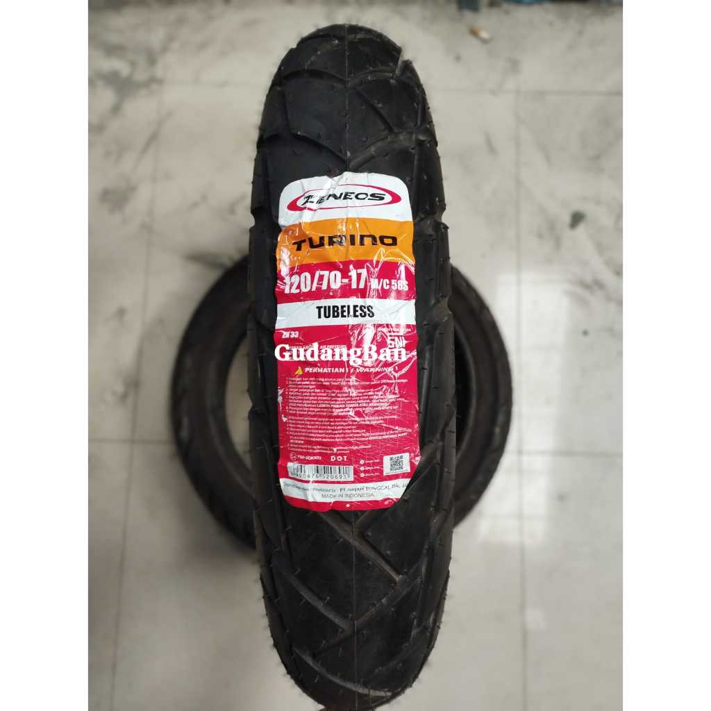 Jual ( RING 17 ) Ban luar ZENEOS Turino UK 120 / 70 - 17 TUBELESS Untuk Motor Moge FREE PENTIL ...