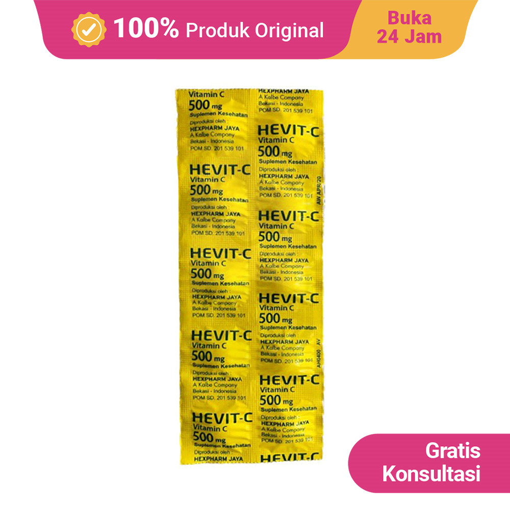 Jual Hevit-C Vitamin C 500 mg 10 Tablet | Shopee Indonesia