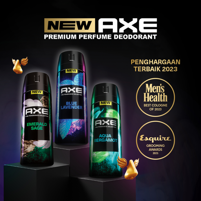 Jual AXE PREMIUM PERFUME DEODORANT EMERALD SAGE 135ML | Shopee Indonesia