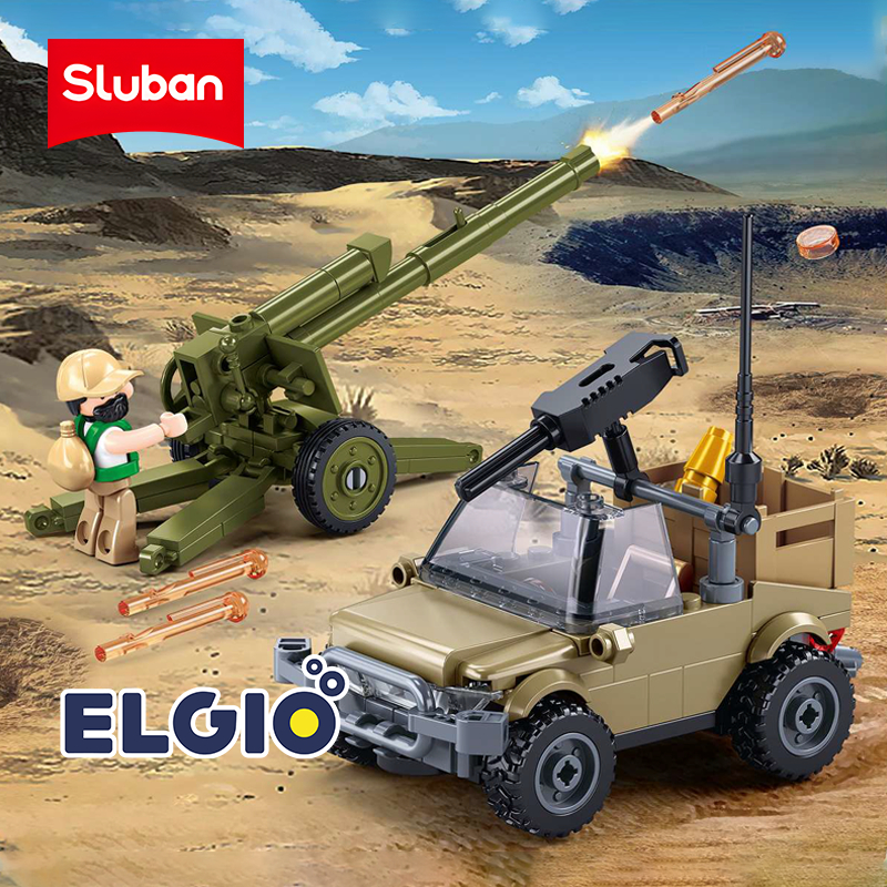 Jual Sluban Bricks Army Meriam Anti Tank IFR-D30S Howitzer B1255 ...