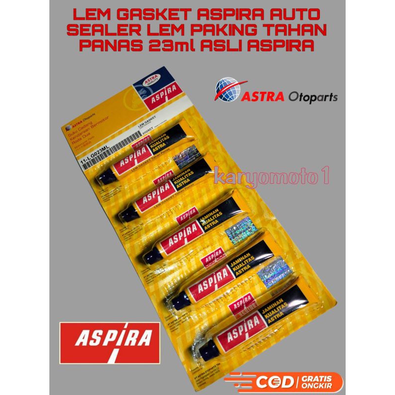 Jual lem gasket auto siler packing Aspira tahan panas 23ml | Shopee ...