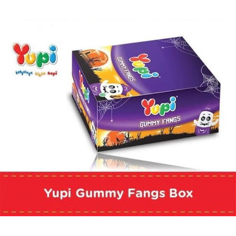 Jual YUPI GUMMY FANGS 1 BOX ISI 24 PCS YUPI | YUPI HALLOWEEN | Shopee Indonesia