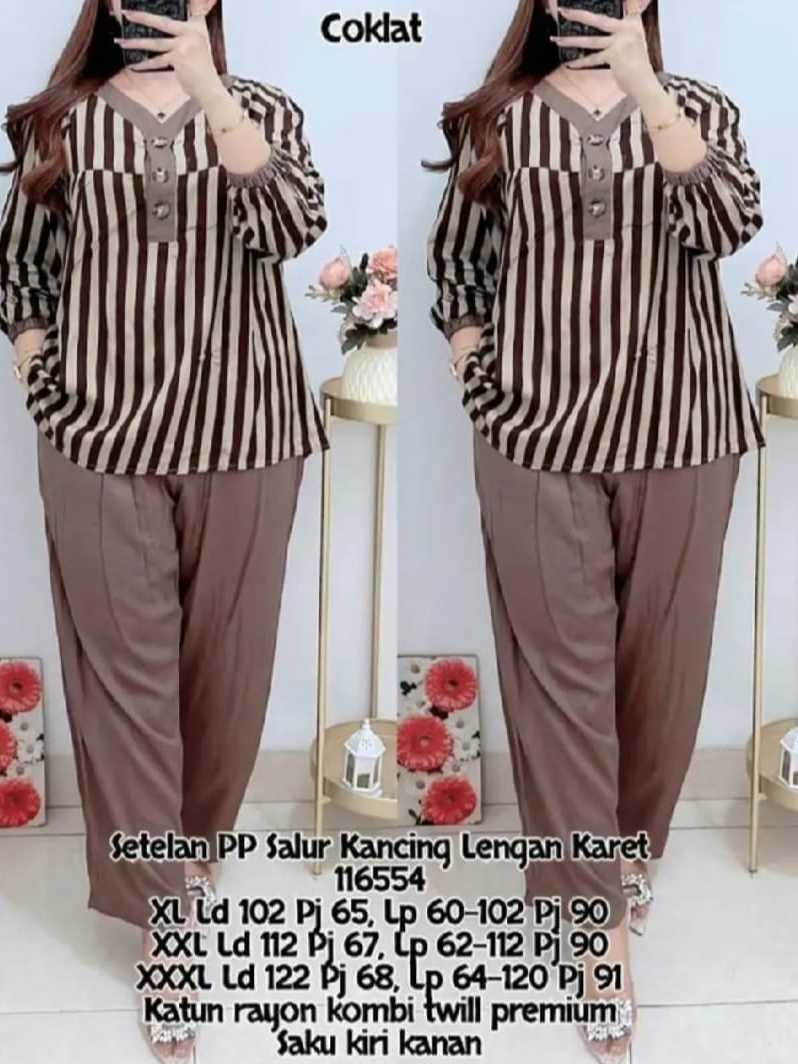 Jual TERLARIS SALUR SETCEL KEKINIAN // SETELAN WANITA MOTIF SALUR ...