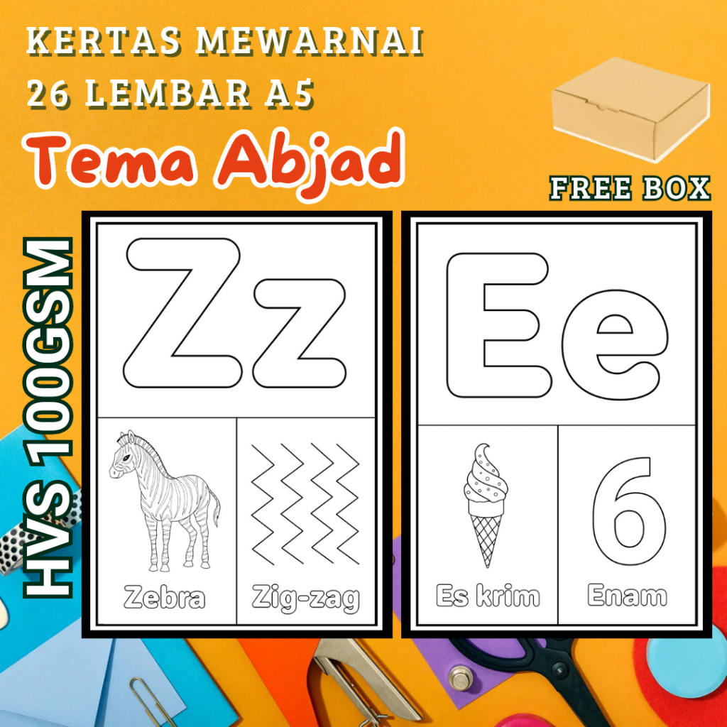 Jual Kertas mewarnai sketsa 26 lembar (A5 100gsm) untuk anak Tk / Paud ...
