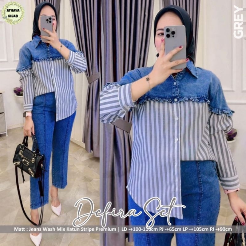 Jual (COD) Defira set/ Yuri set/ geisa set/ capodia set/set celana mix blus/ | Shopee Indonesia