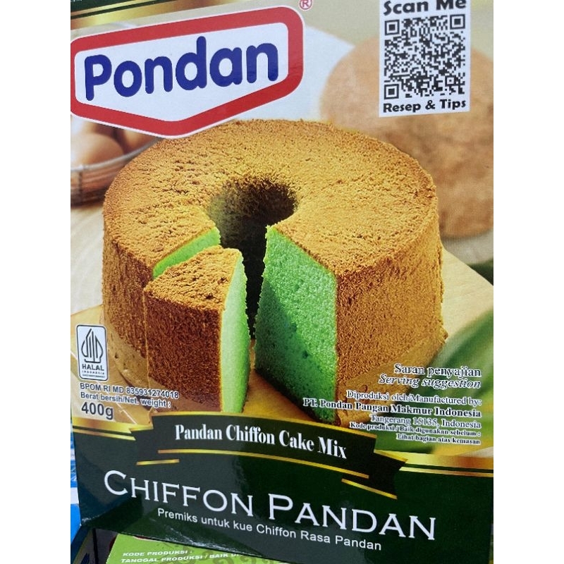 Jual Pondan Chiffon Rasa Pandan 400g,1kg | Shopee Indonesia