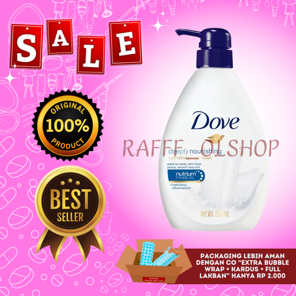 Jual DOVE BODY WASH DEEPLY NOURSHING PUMP 550ML | Shopee Indonesia