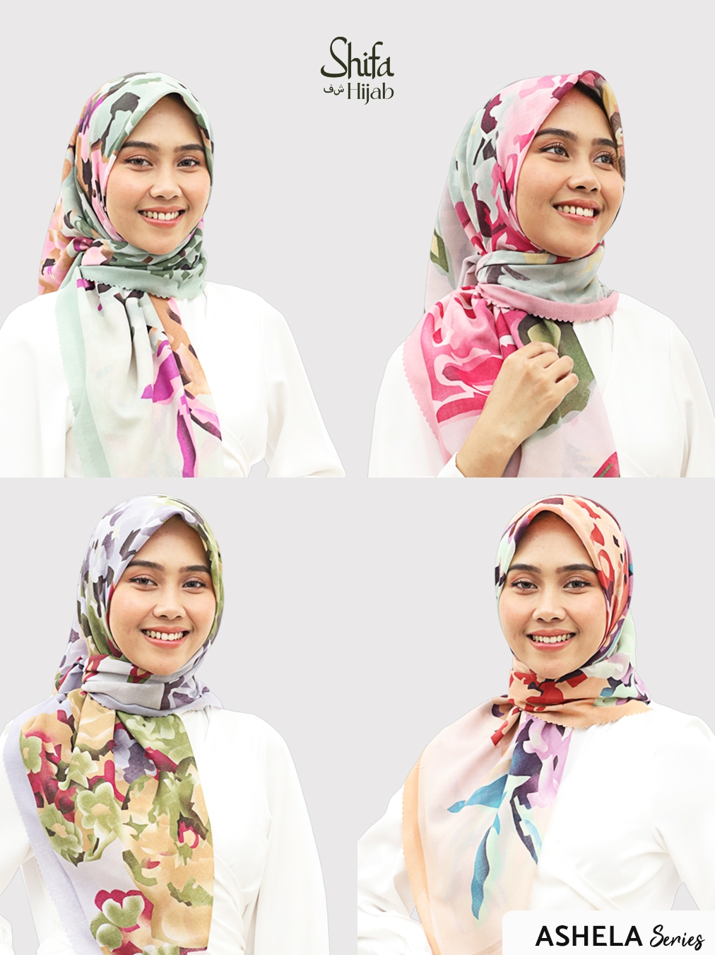 Jual SHIFA HIJAB - ASHELA | KERUDUNG HIJAB SEGI EMPAT WARNA VOAL ...
