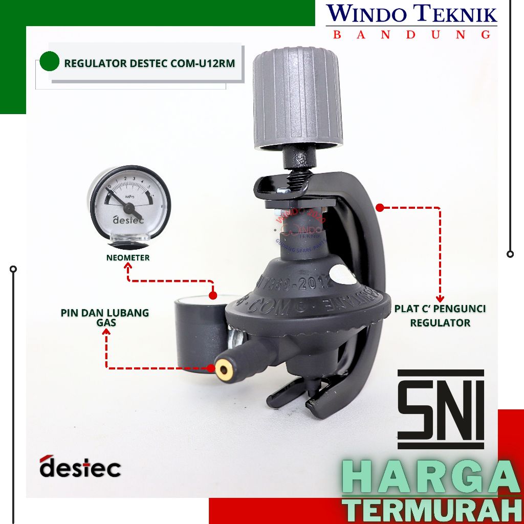 Jual REGULATOR DESTEC COM-U12RM METER / LEGULATOR U12R TEKANAN RENDAH ...