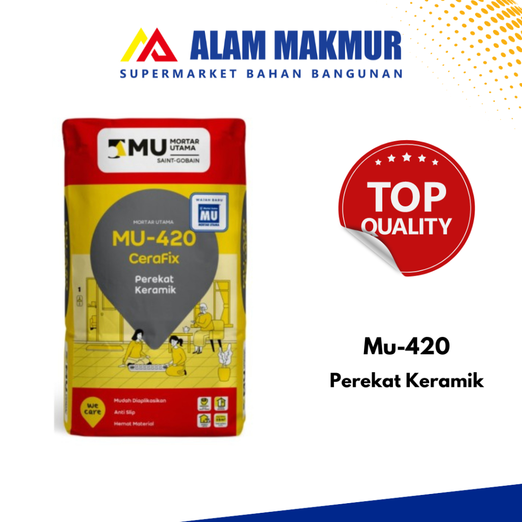 Jual MU-420 Perekat Keramik 25 kg / Semen Instan | Shopee Indonesia