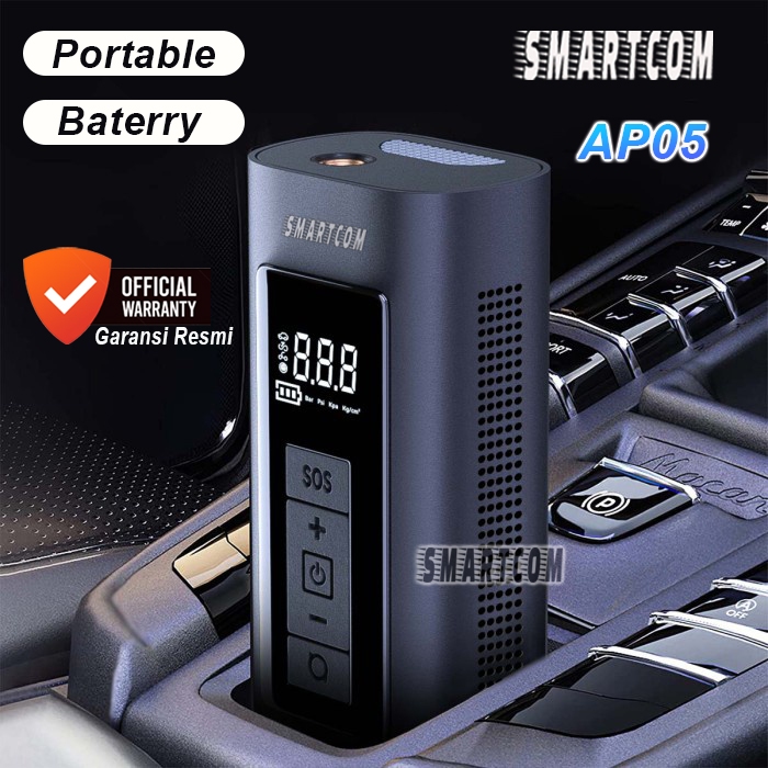 Jual SMARTCOM - Pompa Angin Electric AP05 Air Pump Digital 8000 MaH ...