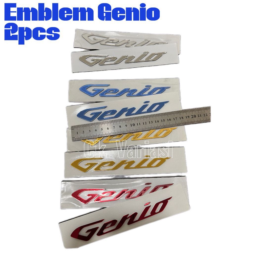 Jual EMBLEM GENIO AKRILIK TIMBUL 3D STIKER TULISAN GENIO TIMBUL LOGO ...
