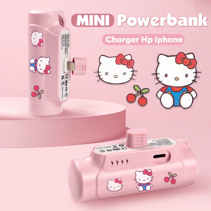 Jual THFLS - New Mini Portable Powerbank 5000Mah Pink Lucu Lightning ...