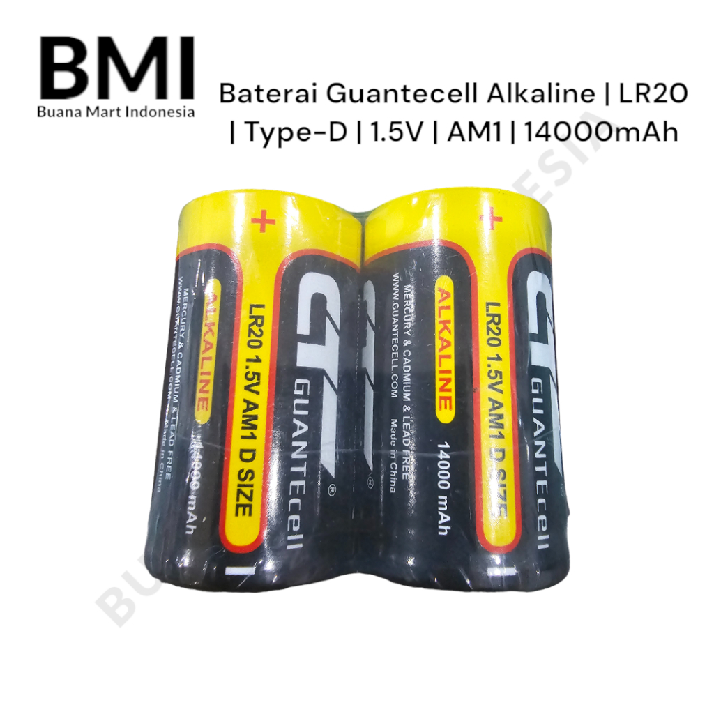 Jual Baterai Guantecell Alkaline Tipe D | Batu Batre | Battery | Batere ...