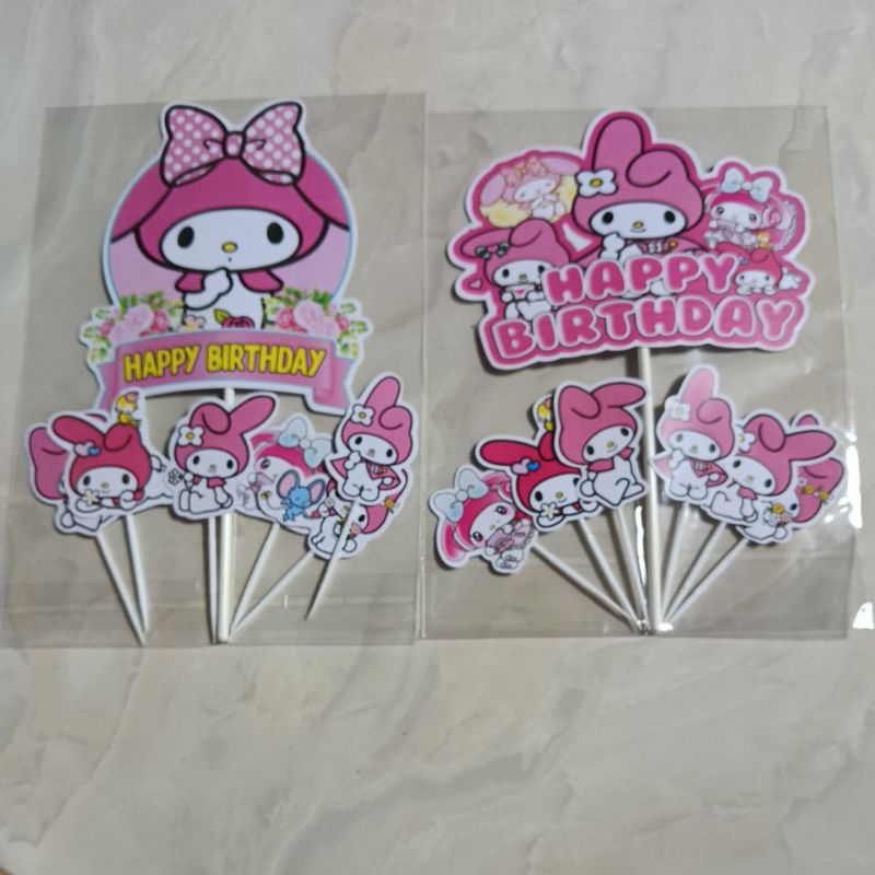 Jual Topper ultah/ hiasan kue ultah My MELODY | Shopee Indonesia