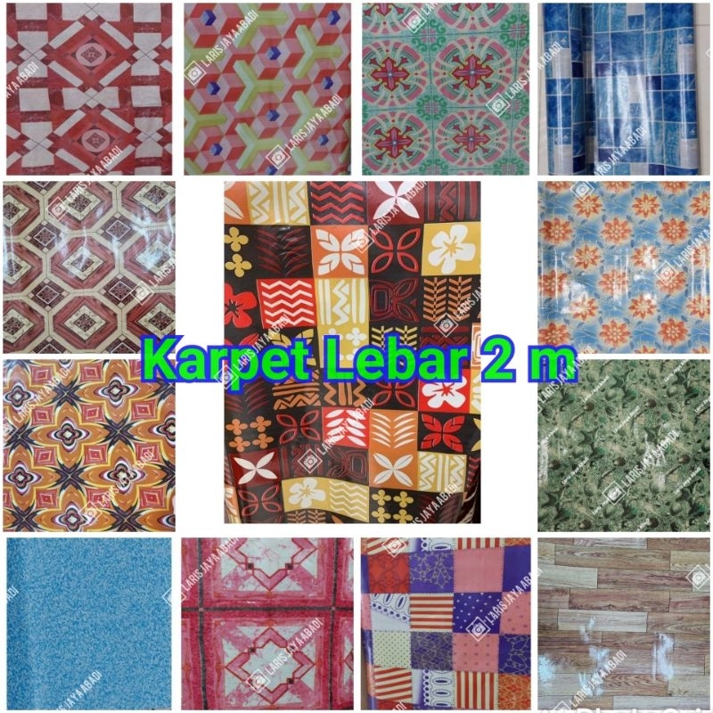 Jual Karpet Plastik Lebar 2M Alas Lantai Meja Meteran Tebal Kilap ...