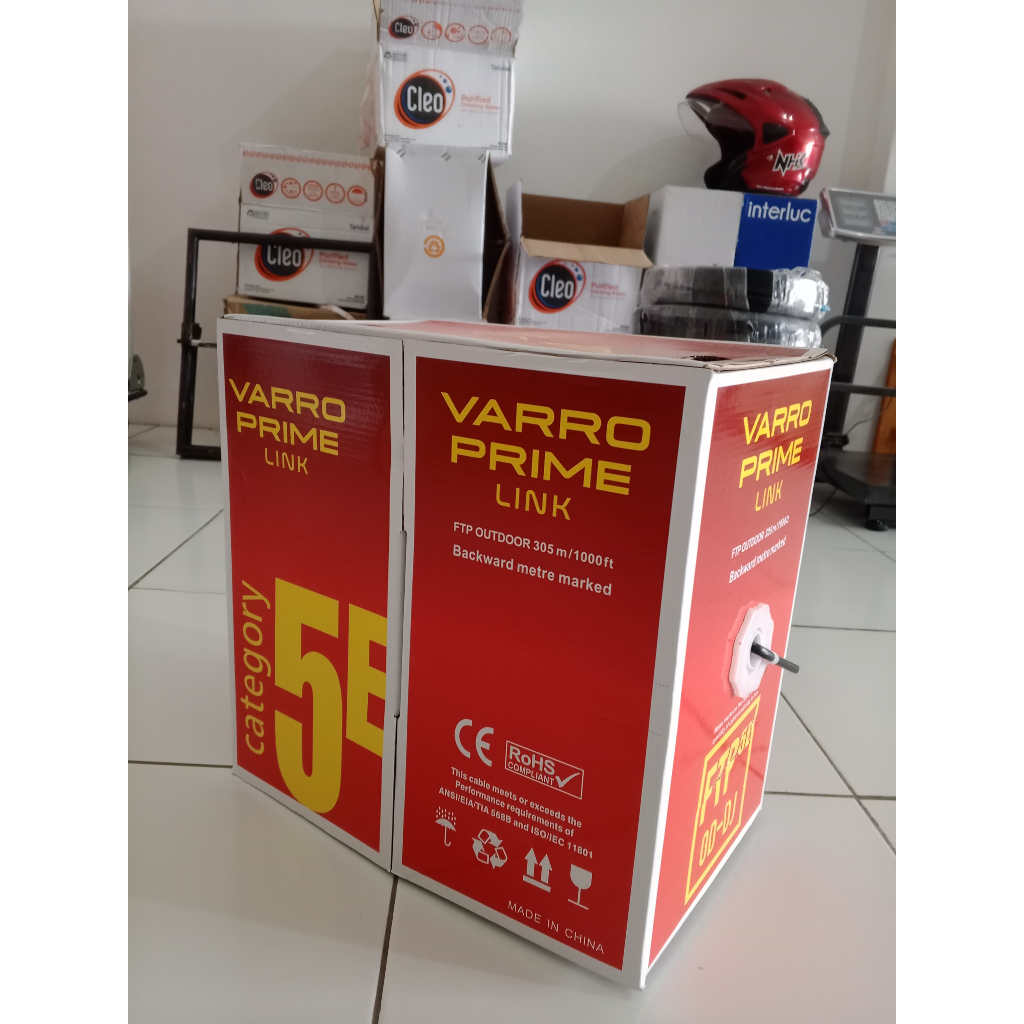 Jual KABEL LAN VARRO CAT 5E DOUBEL JACKET FTP OUTDOOR | Shopee Indonesia