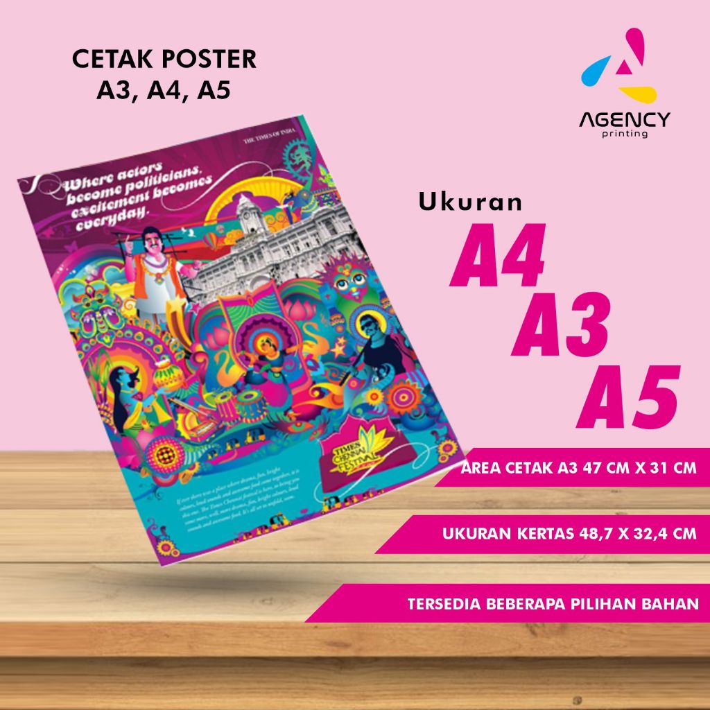 Jual Cetak Print Poster Art Paper Carton A3+ Custom Full Color | Shopee ...