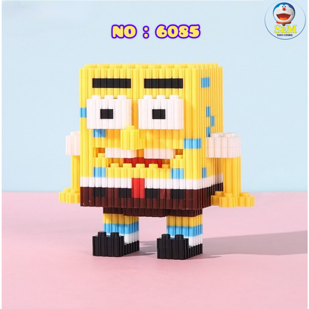 Jual Nano Blocks Spongebob & Patrick Series 3D Model, Mainan Blok Susun ...