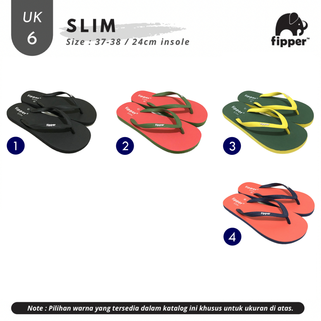 Jual Fipper Slim Sendal Jepit Wanita UK 6 (size 37-38) | Shopee Indonesia